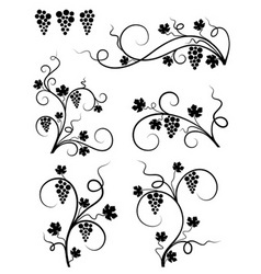 Collection of heraldic decorative elements Vector Image