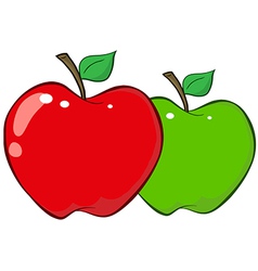 Red And Green Apples Royalty Free Vector Image
