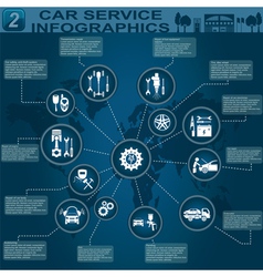 Car service repair infographics Royalty Free Vector Image