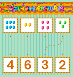 Counting educational children game match Vector Image