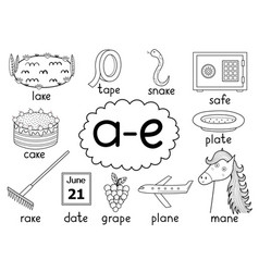 I-e digraph spelling rule educational poster Vector Image