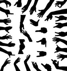 Hand gestures human palms and wrist showing Vector Image