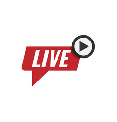 Watch now button logo icon with text and video Vector Image