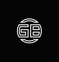 Gb logo monogram with gold colors and shield Vector Image
