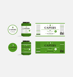 Jam raspberry label and packaging jar with cap Vector Image