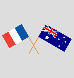 The australian and french flags Royalty Free Vector Image