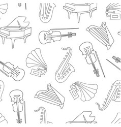 8bit pixel art seamless pattern with notes Vector Image