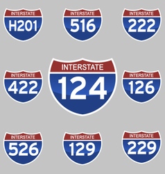 Interstate signs Royalty Free Vector Image - VectorStock