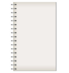 Blank notebook template background Royalty Free Vector Image
