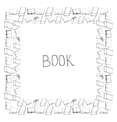 Book doodle frame Royalty Free Vector Image - VectorStock