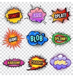 Set hand drawn effects comic speech bubbles Vector Image