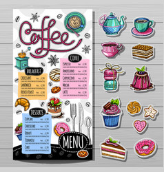 Hand drawn menu Royalty Free Vector Image - VectorStock