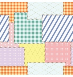 Plaid patchwork background Royalty Free Vector Image