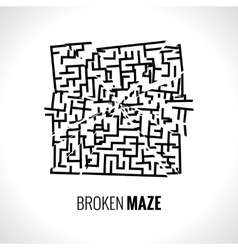 Circle maze labyrinth game round puzzle Royalty Free Vector