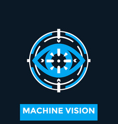 Machine vision logo concept Royalty Free Vector Image