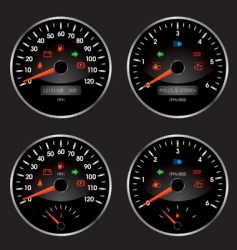 Speed hud kilometer performance indicators Vector Image