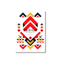 Collection of card templates with ethnic patterns Vector Image