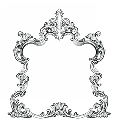 Baroque mirror frame Royalty Free Vector Image