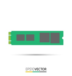 M2 Solid State Drive SSD Royalty Free Vector Image