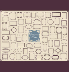 Mega collection decorative calligraphic frames Vector Image