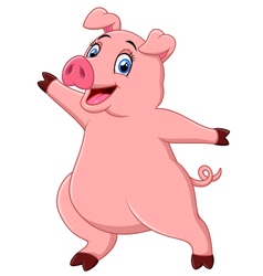 Cute pig cartoon Royalty Free Vector Image - VectorStock