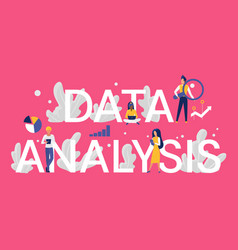 Data analysis word concept Royalty Free Vector Image
