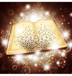 Magic book background Royalty Free Vector Image