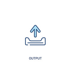 Output concept 2 colored icon simple line element Vector Image