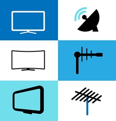 Analog and digital televisions Royalty Free Vector Image