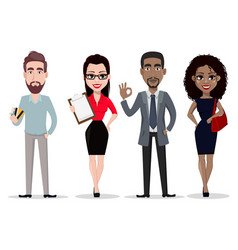 African american business man cartoon character Vector Image