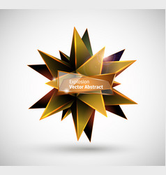 Abstract explosion polyhedron Royalty Free Vector Image
