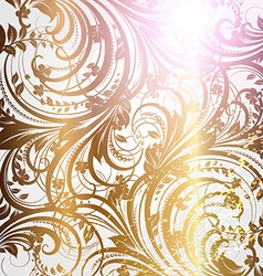 Gold seamless floral background Royalty Free Vector Image
