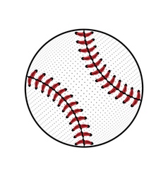 Baseball ball sign black isolated Royalty Free Vector Image