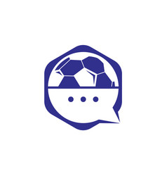 Football talk logo design Royalty Free Vector Image