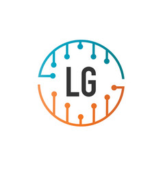 Initial letter gl finance creative logo design Vector Image