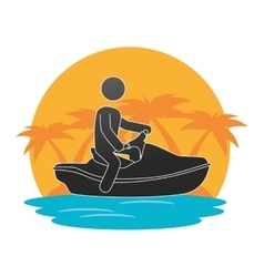 Blonde jet ski girl Royalty Free Vector Image - VectorStock