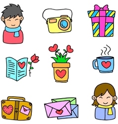 Object love doodles Royalty Free Vector Image - VectorStock