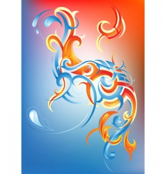 Fire water earth and wind emblems Royalty Free Vector Image