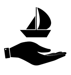 Sail boat line icon Royalty Free Vector Image - VectorStock