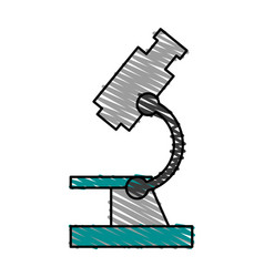 Color crayon stripe cartoon microscope science Vector Image
