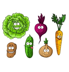 Cute vegetables characters set 2 Royalty Free Vector Image
