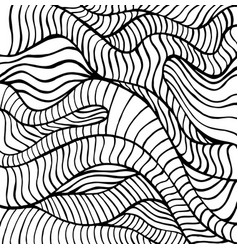 Coloring page doodle wave pattern Royalty Free Vector Image