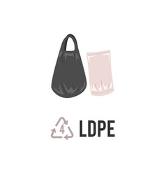 Plastic recycling icon symbol and sign peld ldpe Vector Image