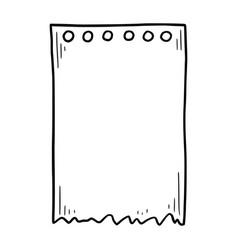 Hand drawn paper memo sticky doodle Royalty Free Vector
