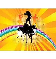 Dj party girl Royalty Free Vector Image - VectorStock