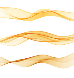 Abstract orange lines divider collection three Vector Image