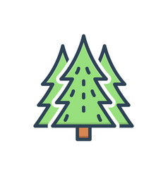 Spruce forest logo Royalty Free Vector Image - VectorStock