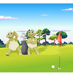 Tortoise golf Royalty Free Vector Image - VectorStock