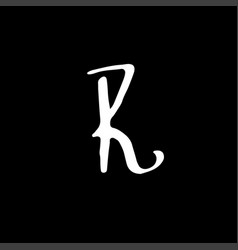 Letter r vintage grunge font gothic style Vector Image