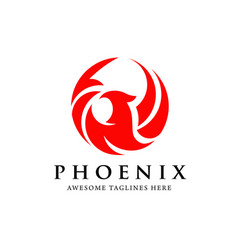 Phoenix circle logo Royalty Free Vector Image - VectorStock